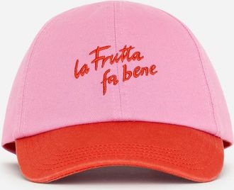 Arket Cap Aus Twill Mit Blockstreifen -Rosa