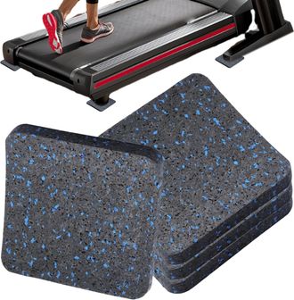 Generic Laufbandmatte für Hartholzböden, Anti-Vibrationspad für Laufband, Geräuschreduzierung, Heim-Fitnessstudio, Zubehör, Gummipolsterung für drinnen und dr