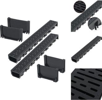 vidaXL Abfl&uuml;sse - Living Entw&auml;sserungskan&auml;le Kunststoff 2 m