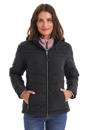 Killtec Damen Jacke in Daunenoptik mit abzippbarer Kapuze Skane WMN Quilted JCKT A, schwarz, 38, 35615-000