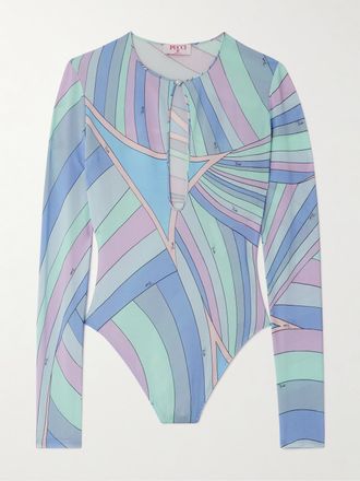 Pucci Body En Jersey Imprimé - Bleu
