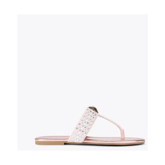 Kurt Geiger Femme, Chaussures, Rose, Taille: 41 EU Sandales &agrave; brides en T Kensington Crystal