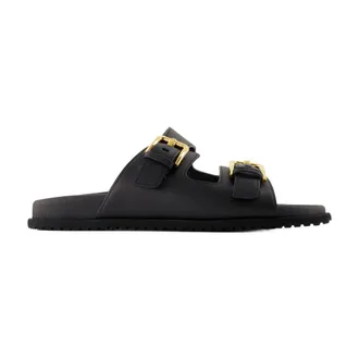 Dolce & Gabbana Womens Calfskin Leather Sandal Black