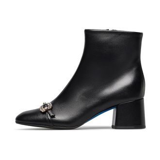 Loriblu Femme, Chaussures, Noir, Taille: 40 EU Bottines &agrave; boucle orn&eacute;e de bijoux