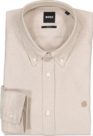 HUGO BOSS Herren Hemd schwarz meliert Slim Fit