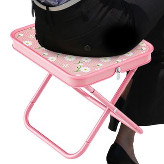 Generic Klappbarer Campinghocker - 11 Kohlenstoffstahl, tragbarer Angelsitz, Mini-Reisebank | Outdoor Wandern Grill Picknick Garten Patio Badezimmer Wohnmobil