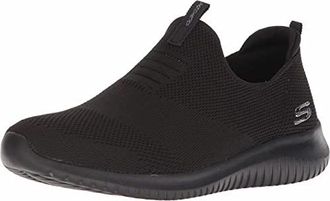 Skechers Femme Ultra Flex-First Take Baskets Enfiler, Noir (Black BBK), 38 EU
