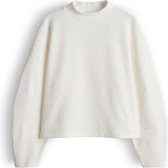 OPUS Sweatshirt Gandra mit feiner Struktur weite Passform, ovaler Schnitt, Funnel Neck, weicher Griff