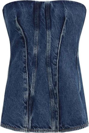 A Gold E Femme, Tops, Bleu, Taille: 36 FR Top en coton avec design &eacute;l&eacute;gant