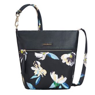 Travelon Addison Diebstahlschutz-Eimertasche, Mitternachtsblumen., One_Size, Beuteltasche