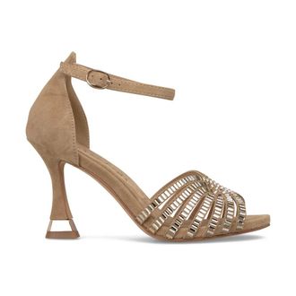 Alma En Pena Alma EN Pena, Femme, Chaussures, Beige, Taille: 42 EU Metallic Mesh Heel Sandal