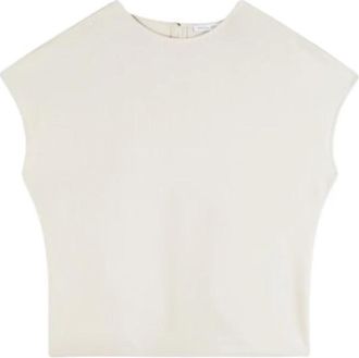 Patrizia Pepe Femme, Tops, Beige, Taille: 38 FR Chemisier fluide sans manches