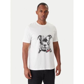 HUGO BOSS T-Shirt Dubrox 50553779 Wei&szlig; Regular Fit