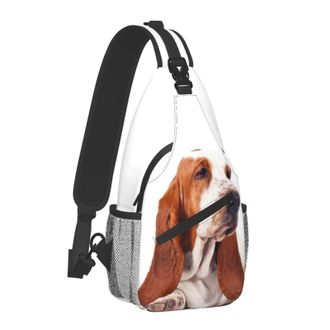 AOOEDM Basset Hound Dog Outdoor Umhängetasche für den Unisex-Wanderrucksack für Junge Erwachsene