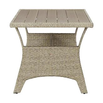 vidaXL Table de jardin R&eacute;sine tress&eacute;e Gris 120x70x66 cm