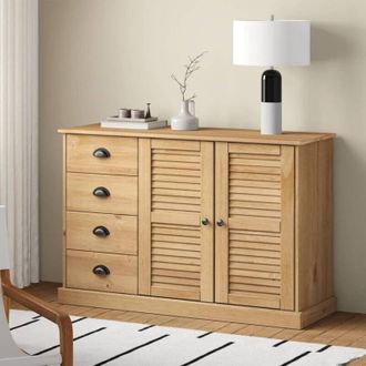 vidaXL vidaXL Buffet avec tiroirs VIGO 113x40x75 cm bois massif de pin
