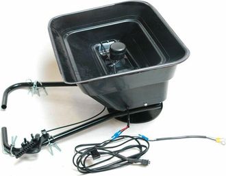 Dema Dema - Elektrostreuer Schleuderstreuer 12V Salz D&uuml;nger-Streuer Rasentraktor bis 2,5 m