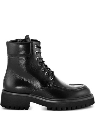 Guglielmo Rotta bottines zippées à lacets - Noir