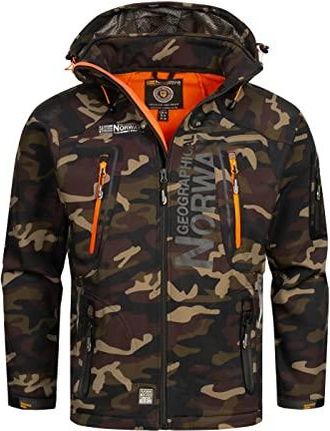 Geographical Norway Tambour Veste Softshell Homme - Kaki/Orange, M