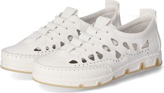 Rieker Damen 49956 Slipper, Weiß, 43 EU