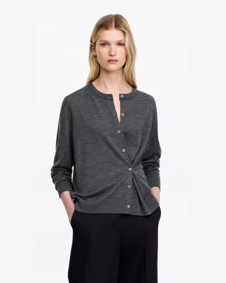 Arket Strickjacke Aus Merinowolle -Grau