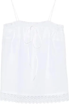 The Nina Studio Lace-detail Ruffled Top