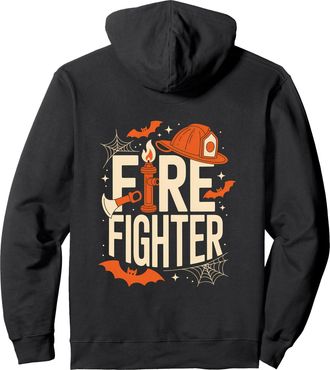 Shinkai Halloween Feuerwehrmann Gruselige Kürbis Fledermäuse Axt Pullover Hoodie