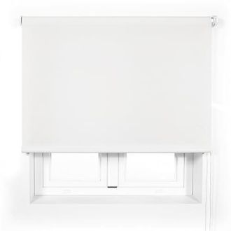 Blindecor Transparentes Premium-Rollo nach Ma&szlig; | Wei&szlig; gebrochen | Rollo 105 x 165 cm (Breite x H&ouml;he), Stoffgr&ouml;&szlig;e 102 x 160 cm, lichtdurchl&auml;ssig, 38 mm Rohr, wid
