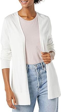 Amazon Essentials Cardigan léger Ouvert sur Le Devant pour Femme (Disponible en Grande Taille), Ivoire, Taille XXL