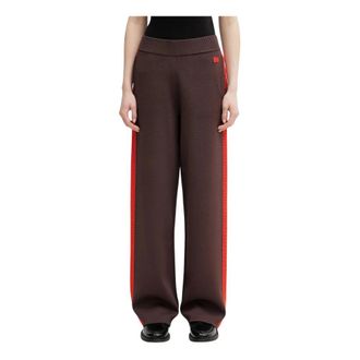 Wales Bonner Wales Bonner - Tide Track Pant - Femme - Pantalons - Brun - Taille: 36 FR