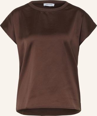 More & More More & More Blusenshirt Im Materialmix braun