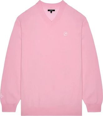 Malbon Golf x Jesper Parnevik pull à col v - Rose