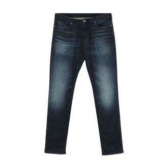 Emporio Armani Indigo Blaue Jeans Klassische F&uuml;nf Taschen - - Jeans - Herren - Blau - W34