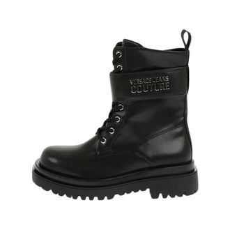 Versace Femme, Chaussures, Noir, Taille: 36 EU Bottes de combat noires &agrave; lacets