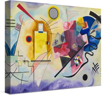 Picanova Wassily Kandinsky - Yellow Red Blue 40x30cm - Bild auf Leinwand - Premium Kunstdruck Auf 2cm Holz-Keilrahmen Für Schlaf- Und Wohnzimmer - Klassische K