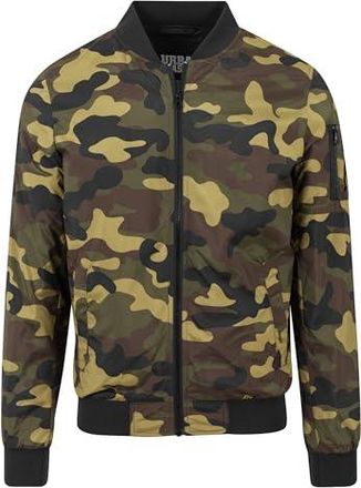 Urban Classics Light Camo Bomber Jacket Homme Bomber camouflage forêt S 100% Polyester