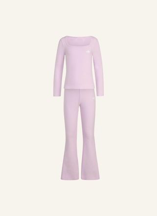 adidas Originals Adidas Originals Winterized Set Rippstrick Longsleeve Leggings pink
