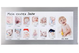 Gilde Fotorahmen Mein erstes Jahr Aluminium silberfarben 65543