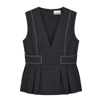 Ganni Damen, Blusen & Hemden, Schwarzk, MGr&ouml;&szlig;e