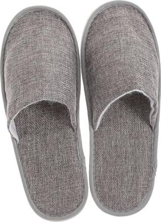 Beaupretty Pantoufles Pliantes Portables Lin Confortables de Voyage et Respirants pour Hôtel et Maison Faciles à Nettoyer Ranger