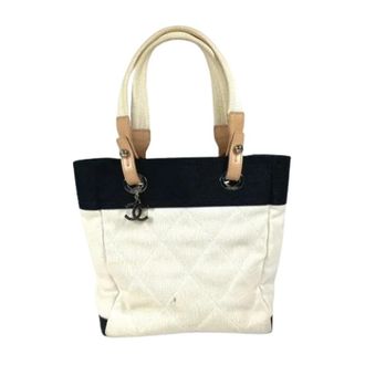 Chanel Pre-owned Canvas Schulter Tote Bag - - Pre-owned - Damen - Wei&szlig; - ONE SIZE