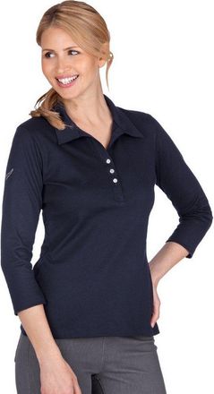 Trigema Poloshirt TRIGEMA Poloshirt mit Kristallsteinen (1-tlg)