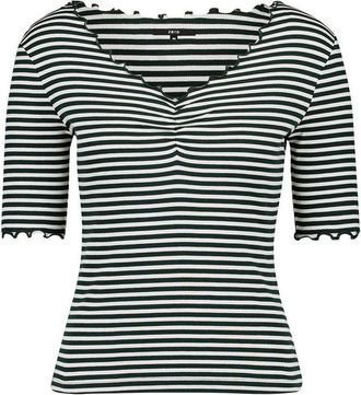 Zero Kurzarmshirt Damen mit Raffung (1-tlg) Raffung