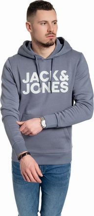 Jack & Jones Herren Corp Logo Sweat Hood Kapuzen Sweatshirt Basic Jumper Reg Fit (China Blau(Corp 840, XXL))