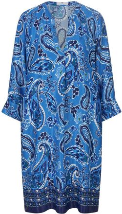 Peter Hahn Kleid V-Öffnung am Rundhals-Ausschnitt Peter Hahn blau