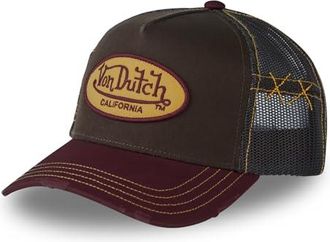 Von Dutch Casquette Homme & Femme, Casquette Trucker Burgundy, Ajustable, Marron Taille TU