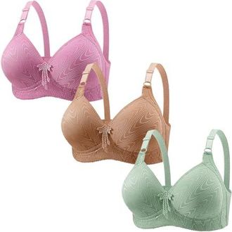 Generic 2 B Ware Femme Sans Armatures Soutiens-Gorge R&eacute;glable Couverture Compl&egrave;te Soutien Bralette Grande Taille Soutien-gorge Quotidien 3, Vert menthe., S