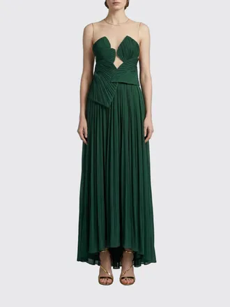 Costarellos Serenne Plissiertes Georgette-Kleid