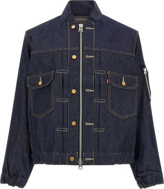 sacai Blouson en jean - Homme - Vestes - Bleu - Taille: XL