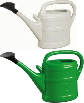 Kova&T 2X Gießkanne 10L HELLGRAU + GRÜN + 1x KÜHLSCHRANKMAGNET! Giesskanne Kunststoff für groß & klein Garten & Zimmerpflanzen Gießkannen Gieskanne Gieskanne